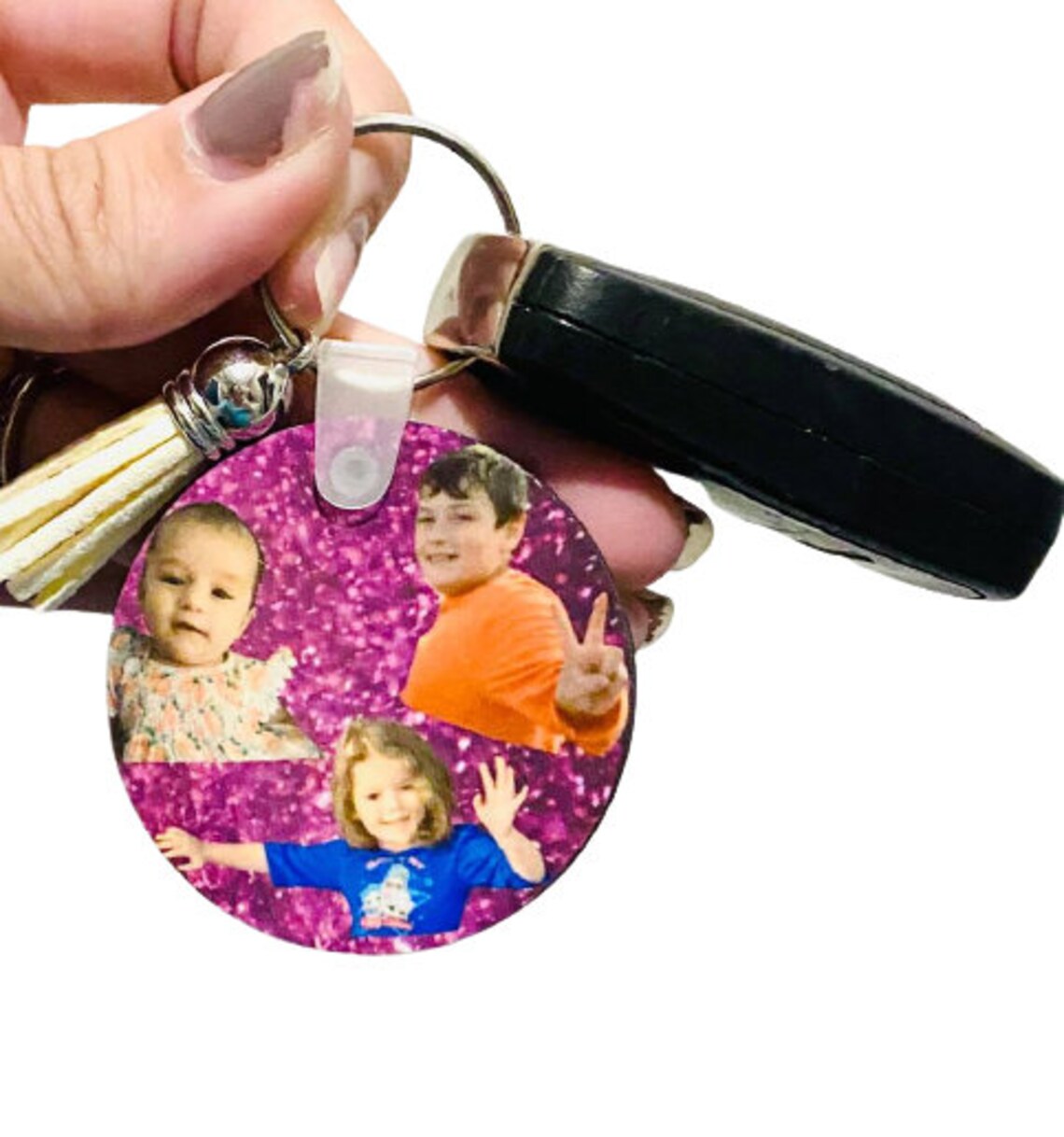 Custom Printed Keychain Round Double Sided Photo Sublimation | Etsy