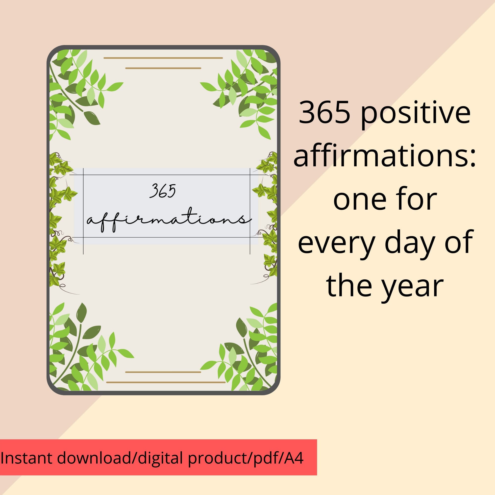 365 Positive Affirmations: One for Every Day - Etsy