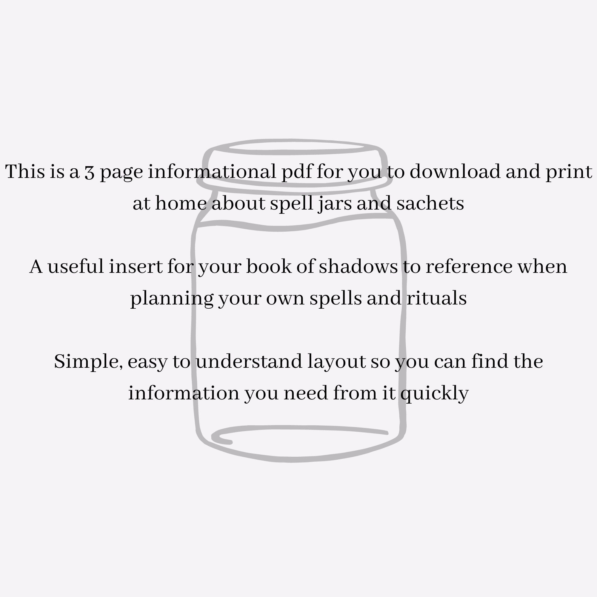 Spell Jar and Sachet Guide and Planner Make Your Own Spell - Etsy