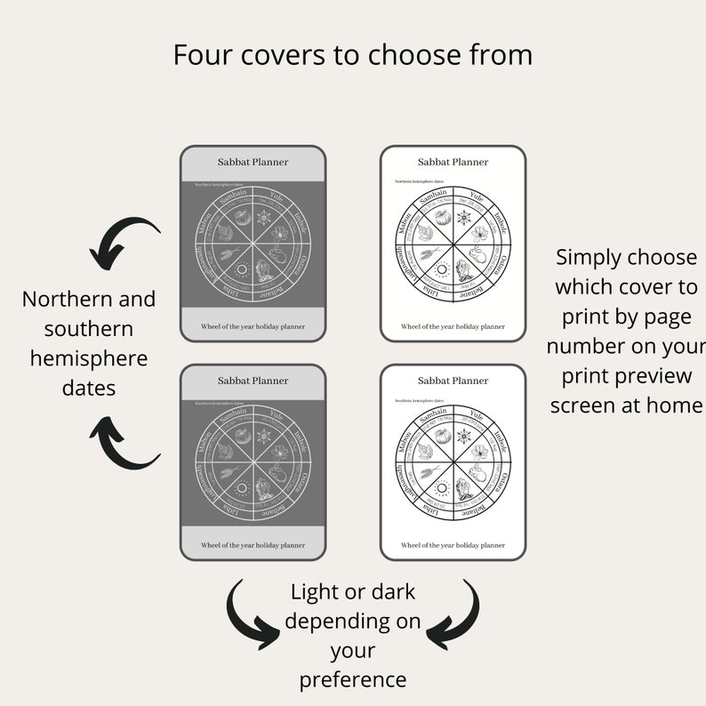 Wheel of the Year Planner, Sabbat Planner, Pagan Witches Holiday ...