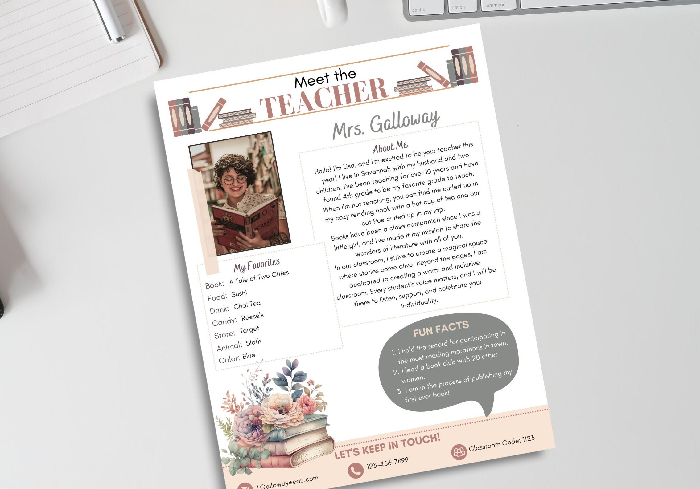 Editable Meet the Teacher Canva Template Instant Download Customizable ...