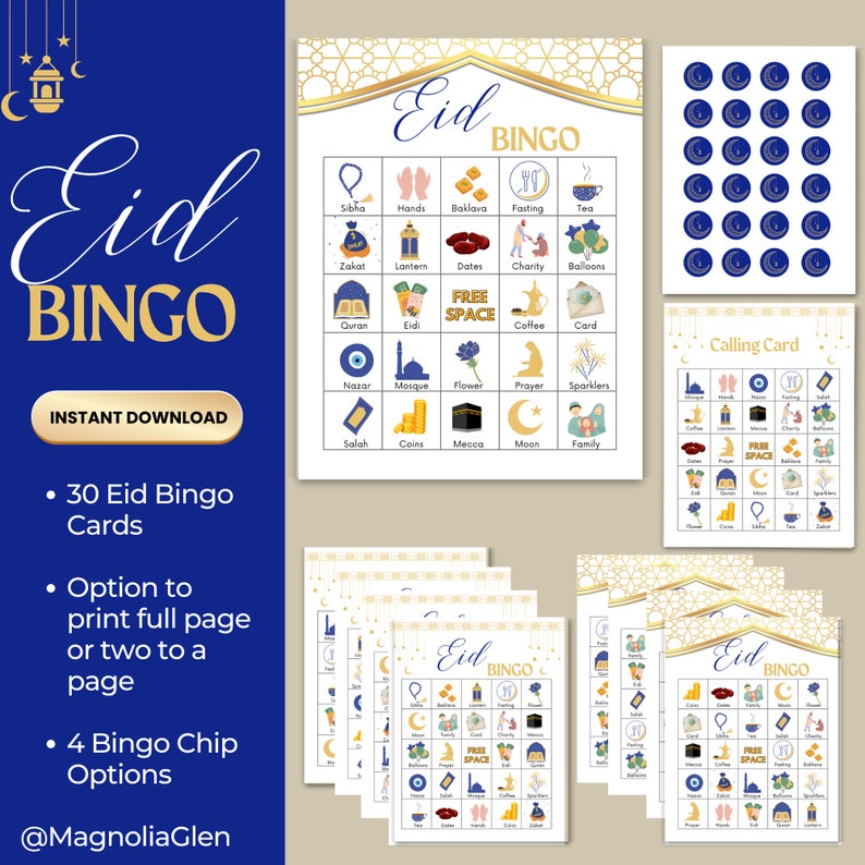 Eid Bingo, Eid Games, Ramadan Bingo, Ramadan Game, Eid Al Fitr Cards ...