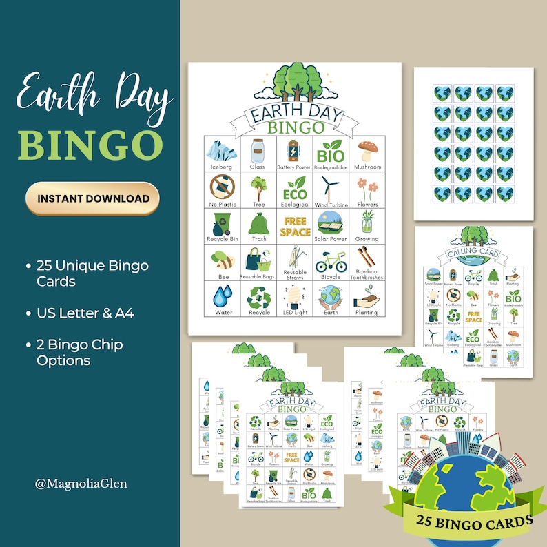 Earth Day Bingo Game | Student Earth Day Activities | Fun Earth Day ...
