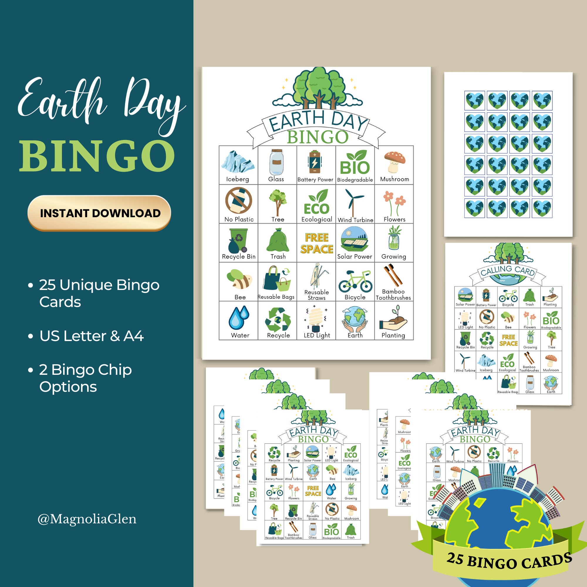Earth Day Bingo Game | Student Earth Day Activities | Fun Earth Day ...
