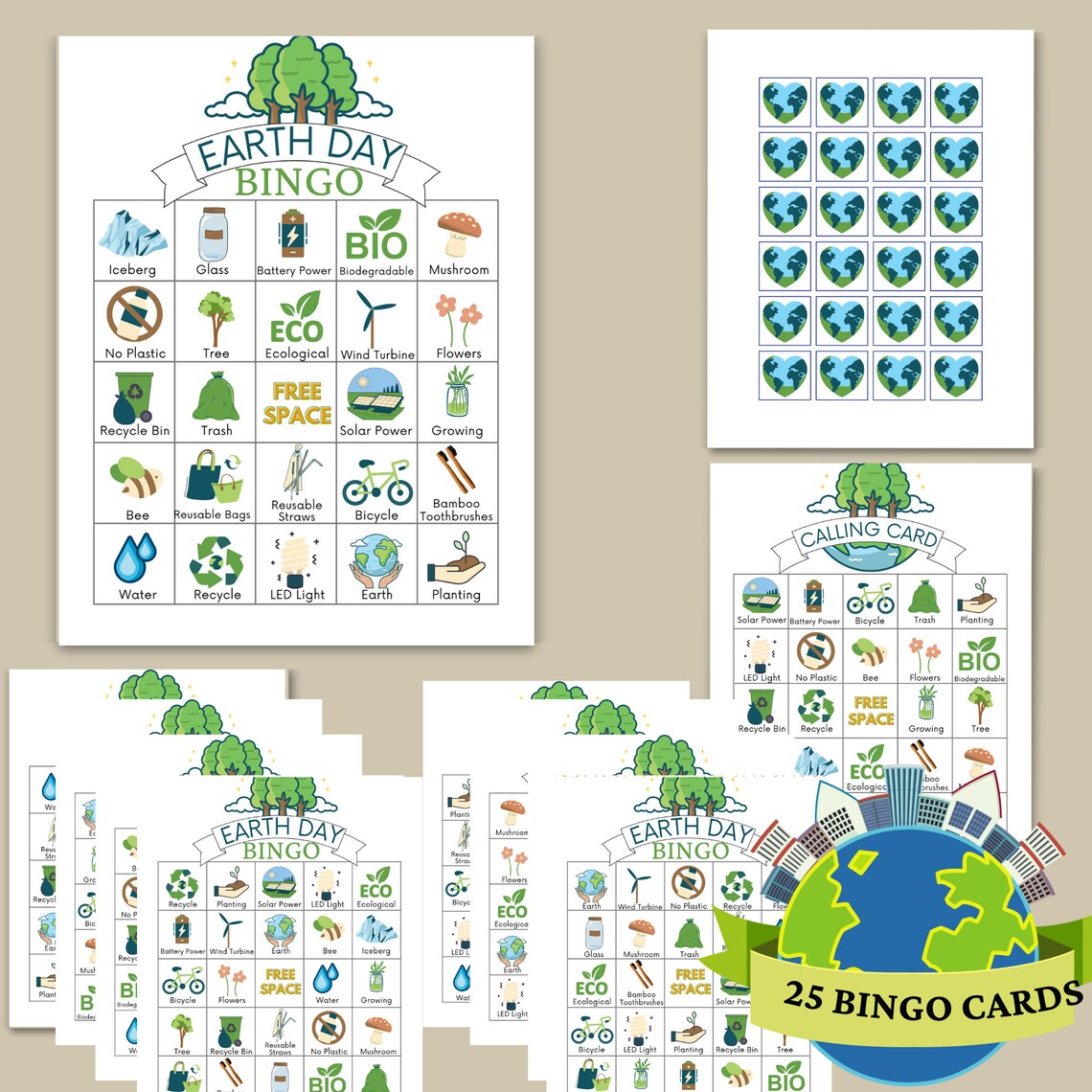 Earth Day Bingo Game Student Earth Day Activities Fun Earth Day ...