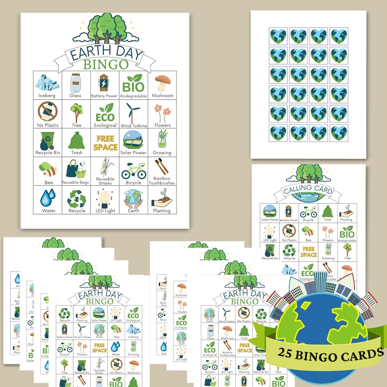 Earth Day Bingo Game | Student Earth Day Activities | Fun Earth Day ...
