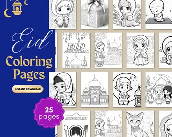 Eid Coloring Bundle Eid Printables for Kids & Adults Islamic Coloring ...