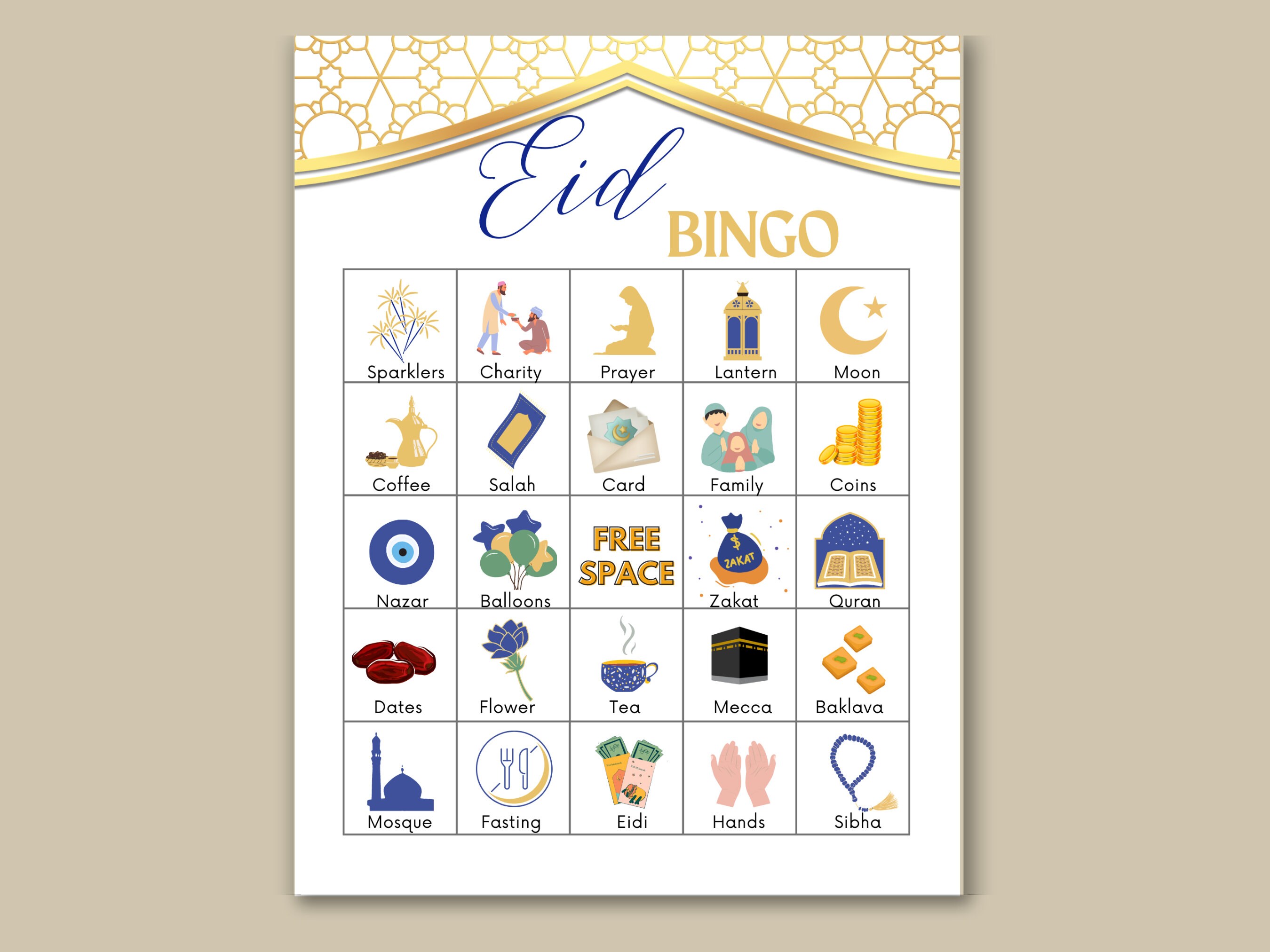 Eid Bingo, Eid Games, Ramadan Bingo, Ramadan Game, Eid Al Fitr Cards ...