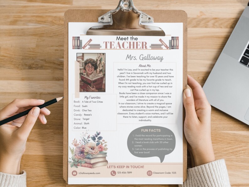 Editable Meet the Teacher Canva Template - Instant Download ...