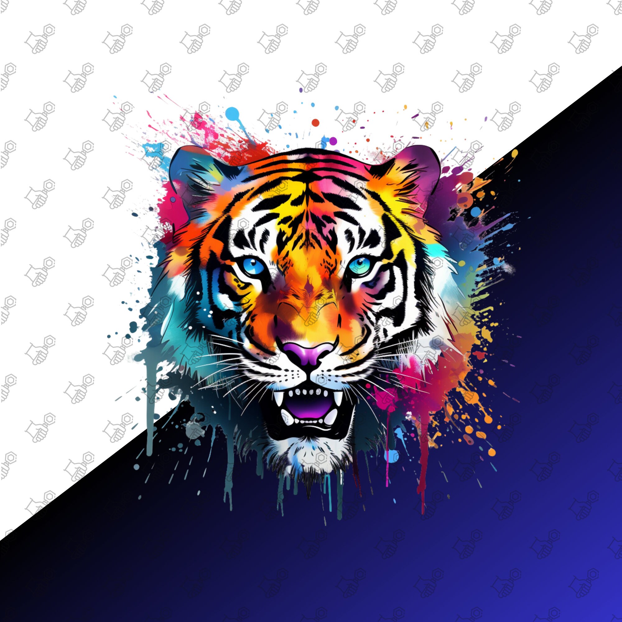 Tiger Png Sublimation Design, Watercolor Tiger, Graffiti Tiger, Tiger ...