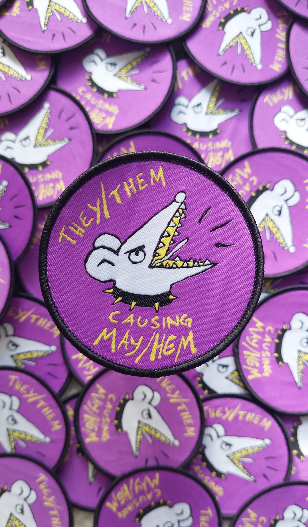 They/them Causing Mayhem Patch - Etsy