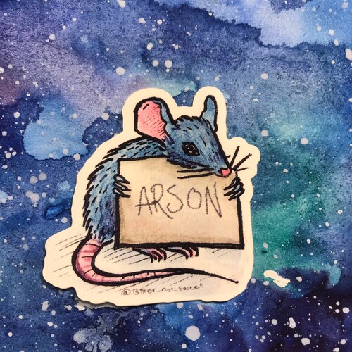 Year of the Rat Sticker Gold Foil Mirror Vinyl Sticker Decal - Etsy