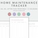 Home Maintenance Tracker Printable, Home Maintenance Log, House Repairs ...
