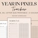 Year in Pixels Tracker Printable, Undated Planner, Undated Calendar ...