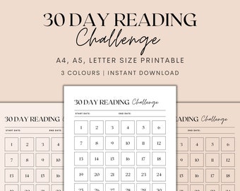 Printable PDF 30 Day Challenge - Etsy