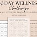 30 Day Wellness Challenge Printable, 30 Day Challenge, 30 Day Tracker ...