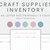 Craft Supplies Inventory Printable, Inventory Tracker, Inventory Chart ...