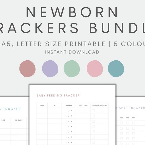 Newborn Tracker Bundle Printable Newborn Planning Kit Baby | Etsy Australia