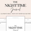 Bedtime Journal: Nightly Digital/printable- Night Stars - Etsy