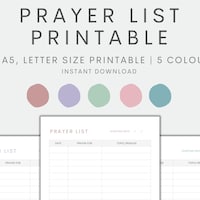 Printable Prayer List - Etsy