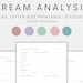 Dream Analysis Printable, Dream Journal, Dream Interpretation, Dream ...