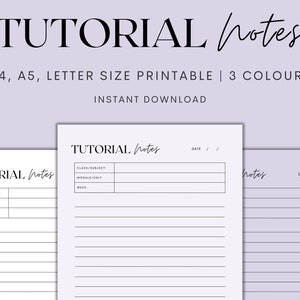 Lab Notes Tracker Printable, Lab Notes Paper, Lined Notes Page, College ...