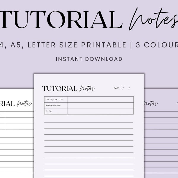 Lab Notes Tracker Printable, Lab Notes Paper, Lined Notes Page, College ...