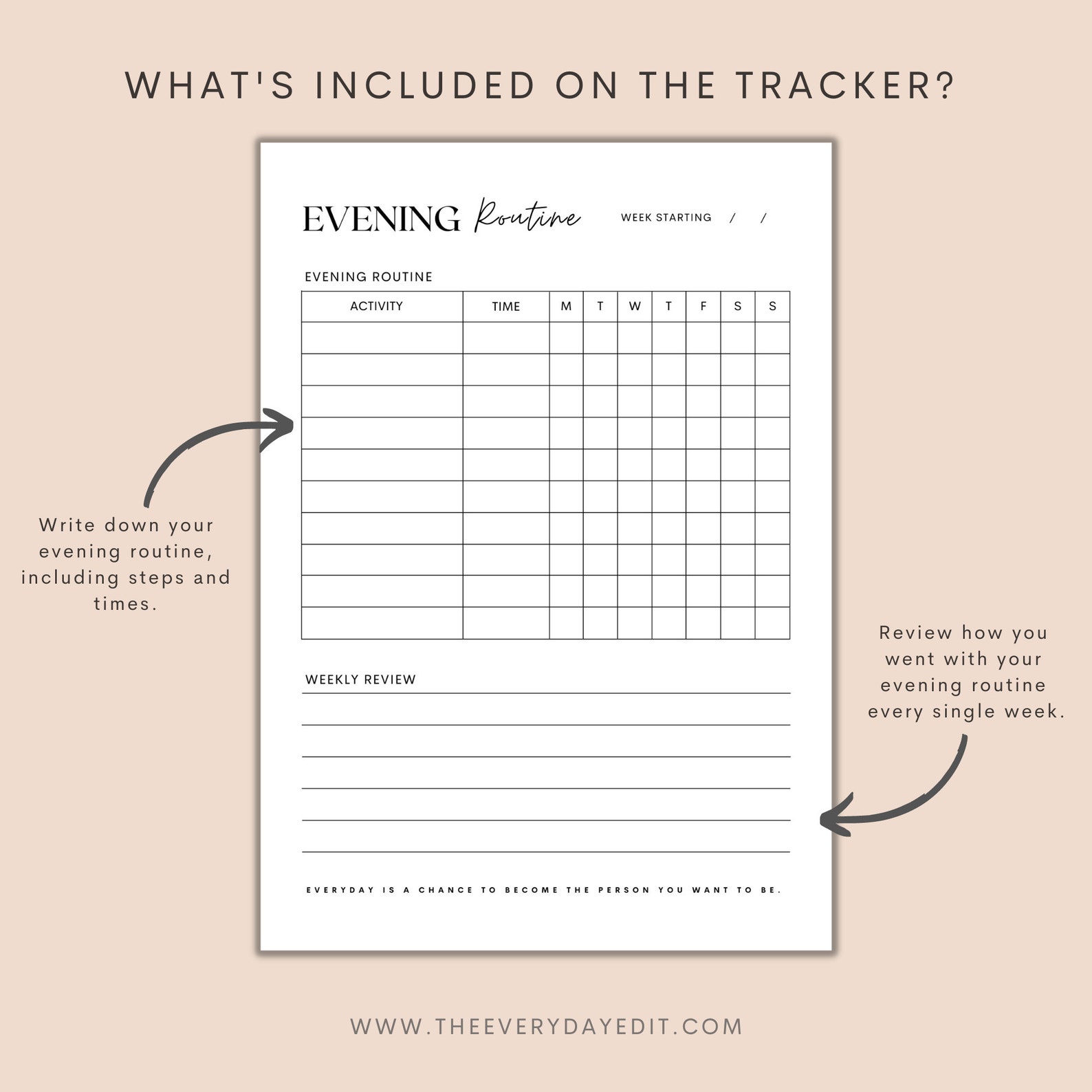 Evening Routine Tracker Printable Evening Routine Planner - Etsy Australia