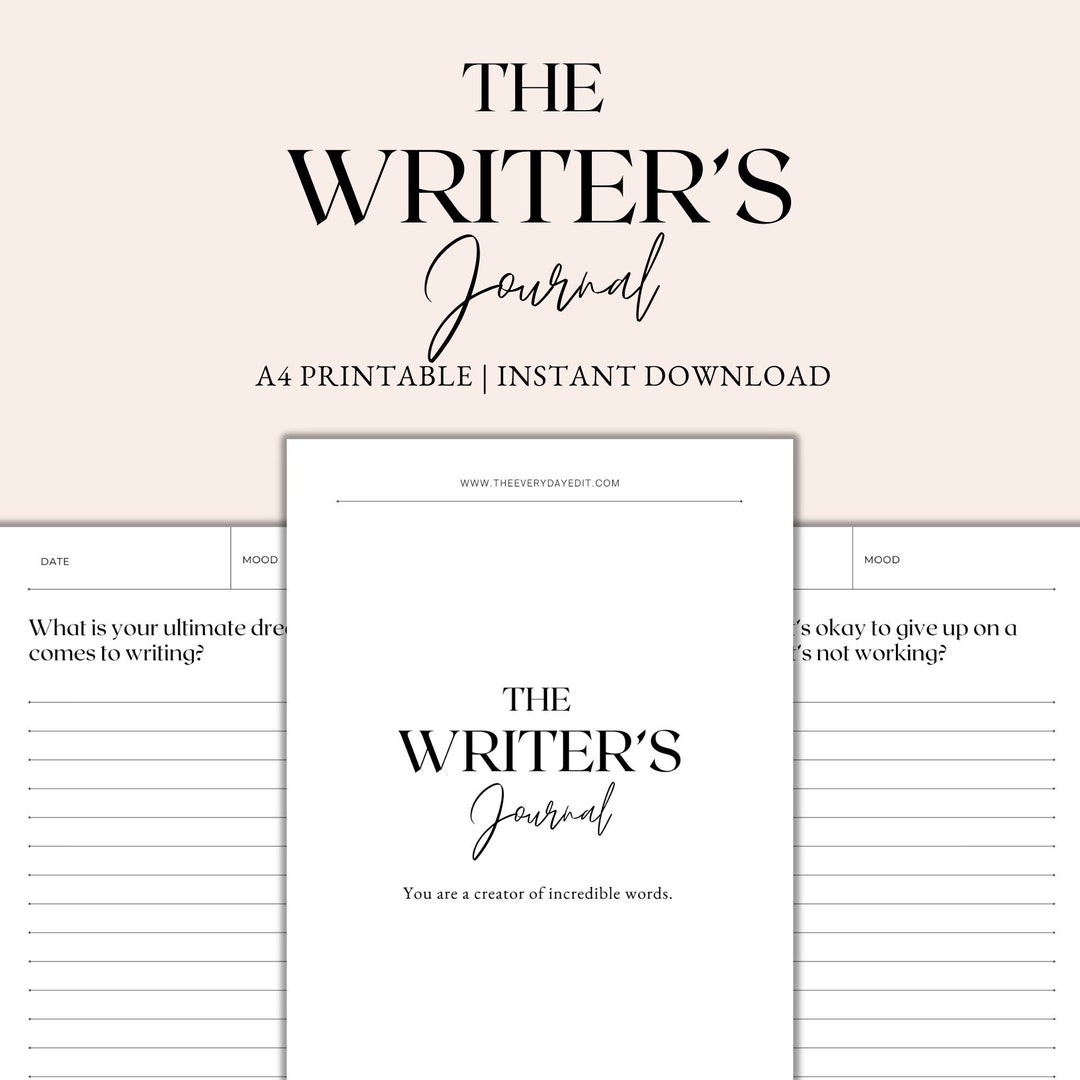 The Writer's Journal Printable, Writing Journal Prompts, Journaling ...
