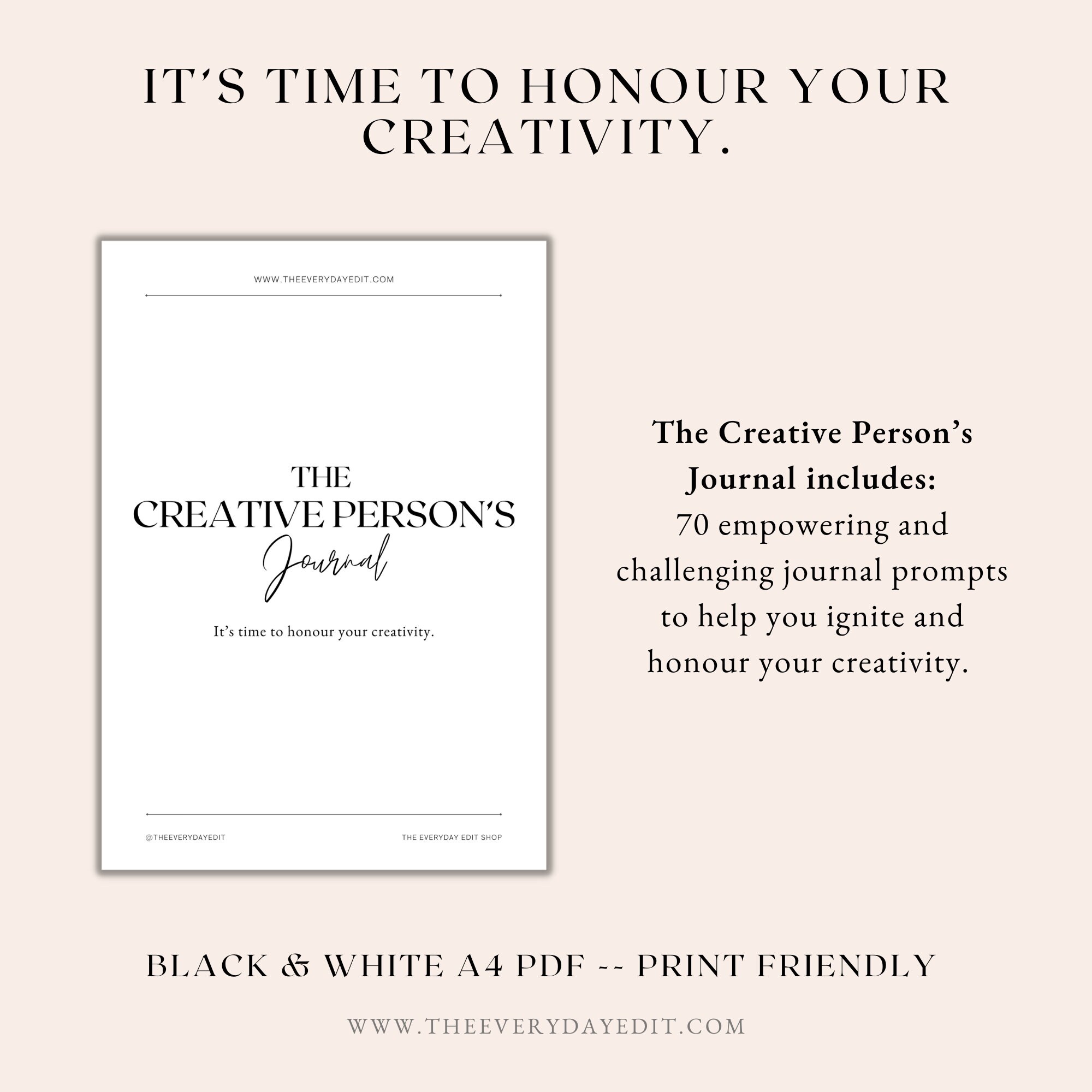 The Creative Persons Journal Printable, Creativity Journal Prompts ...