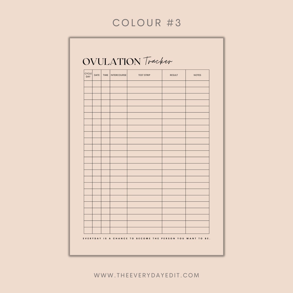 Ovulation Tracker Printable, Fertility Tracker, Fertility Planner, Body ...