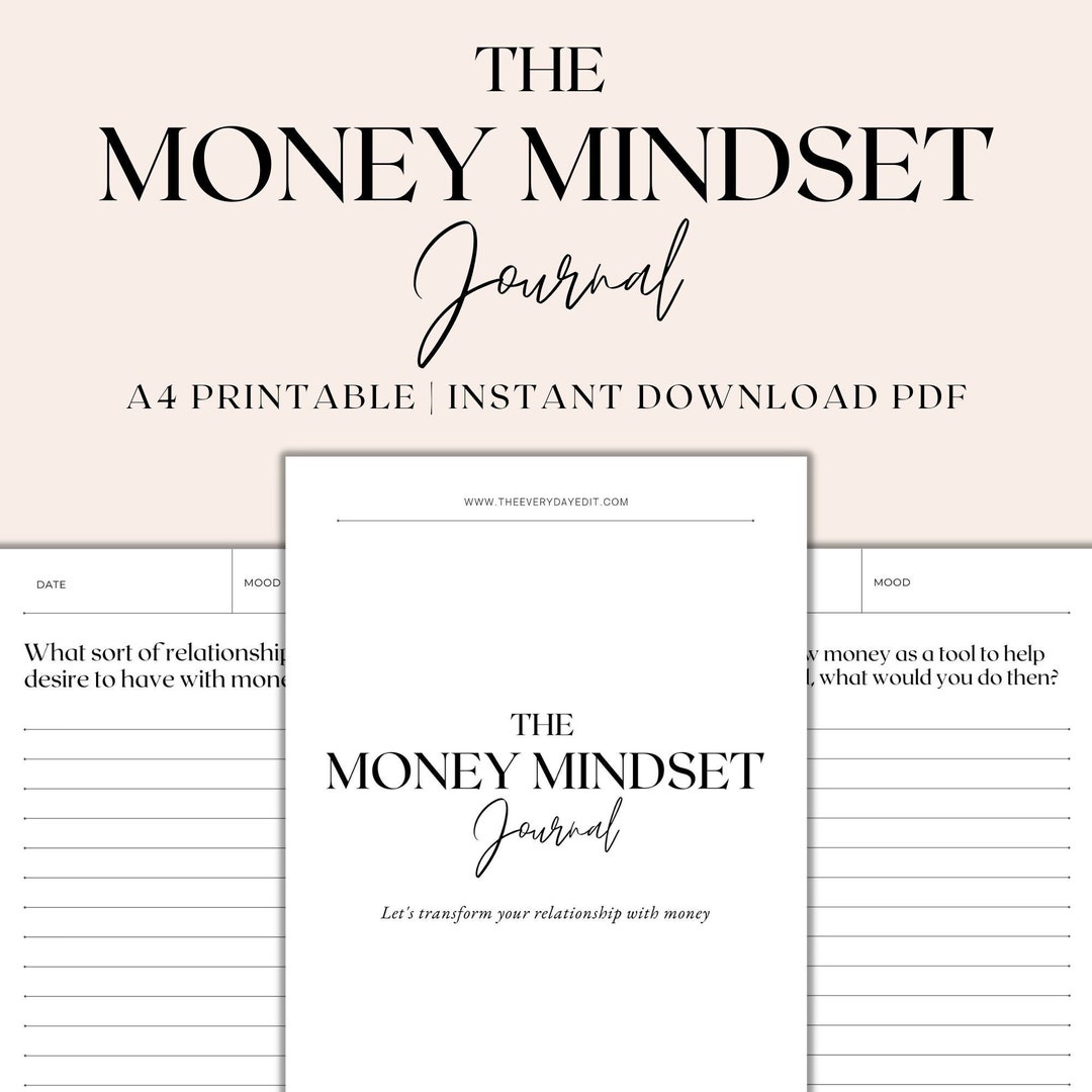 The Money Mindset Journal Printable, Financial Abundance, Money ...