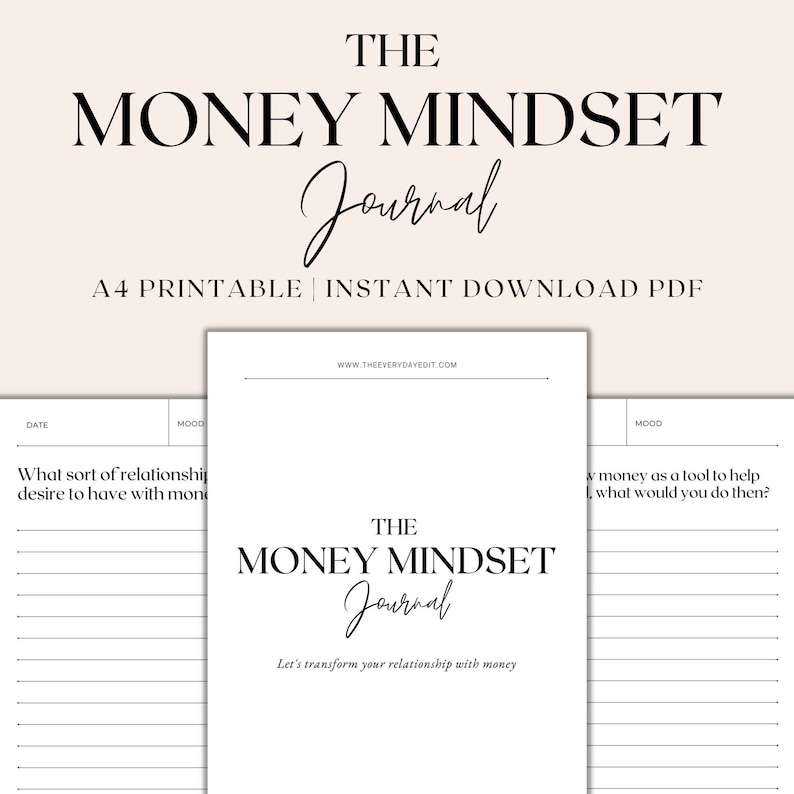 The Money Mindset Journal Printable Financial Abundance - Etsy Australia