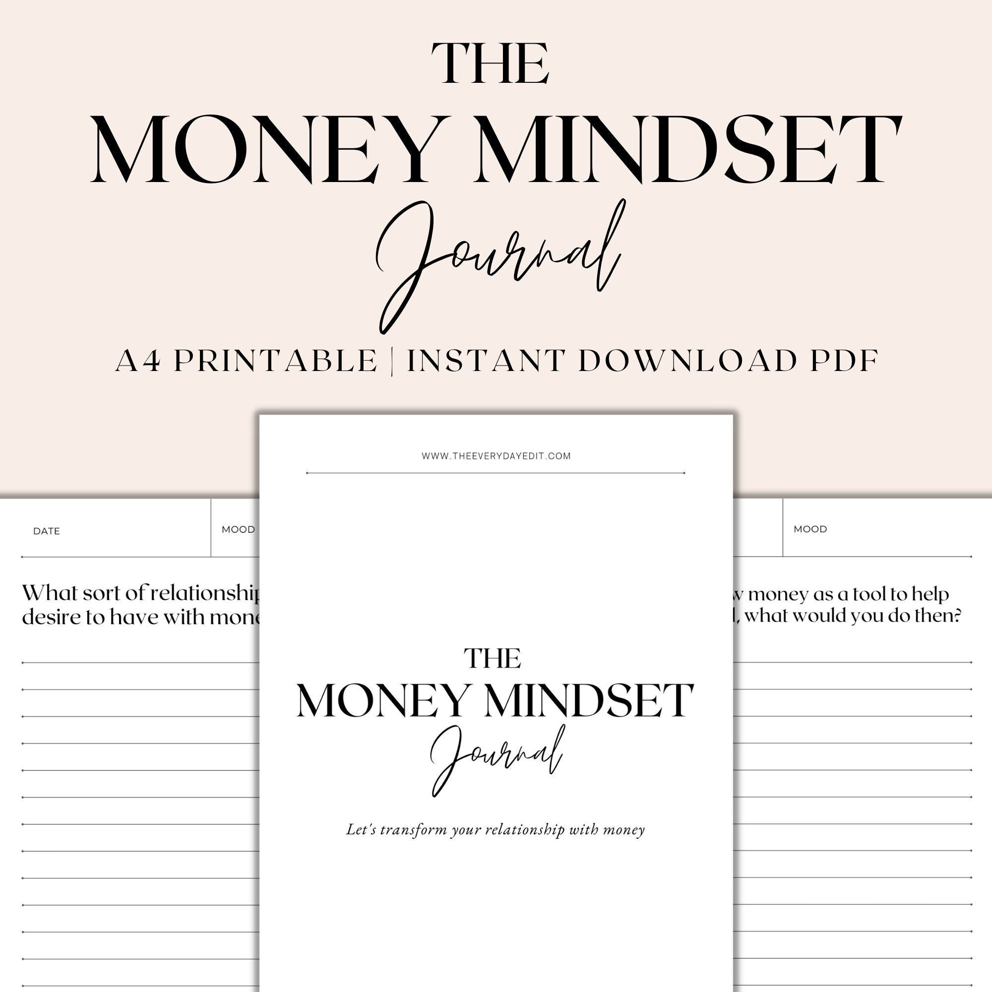 The Money Mindset Journal Printable Financial Abundance - Etsy Australia