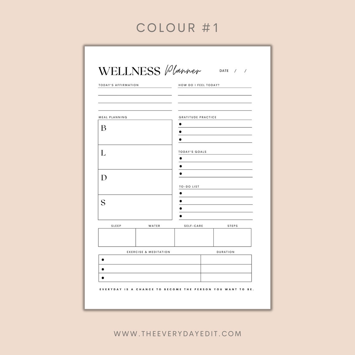 Wellness Planner Printable, Wellness Tracker Printable, Health Planner ...