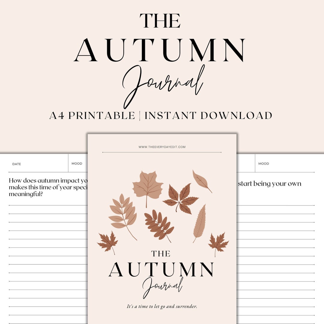 The Autumn Journal Printable, Self-discovery Journal Prompts, Shadow ...