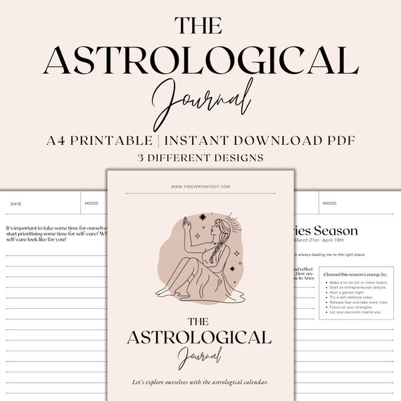 The Astrological Journal Printable Astrology Journal Prompts | Etsy ...