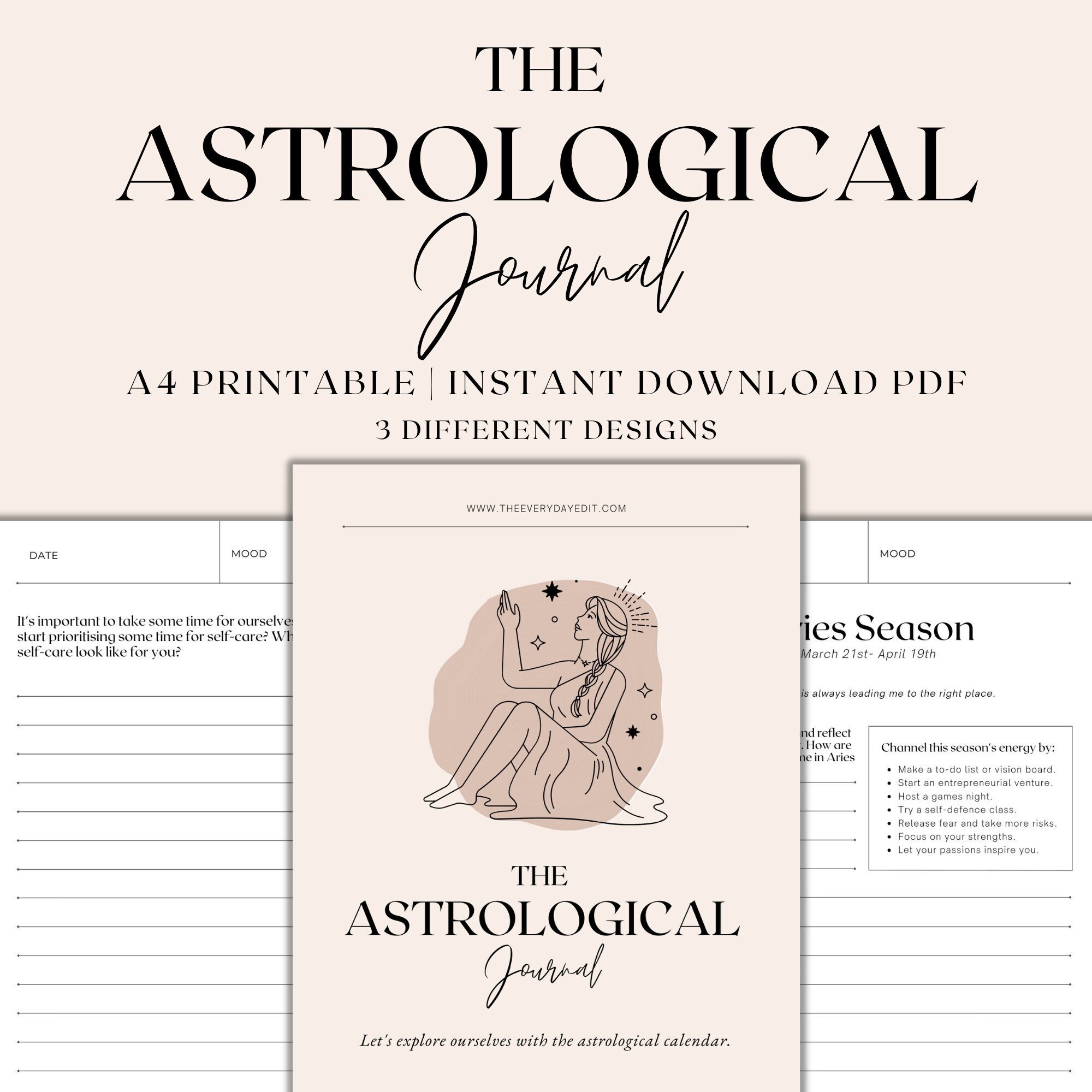 The Astrological Journal Printable, Astrology Journal Prompts, Shadow ...