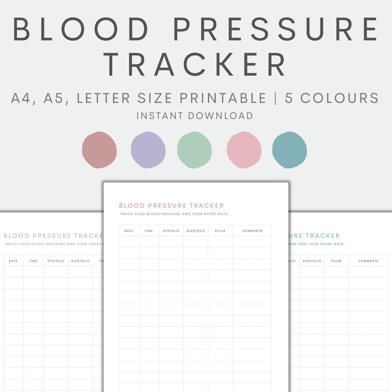 Blood Pressure Tracker Printable Blood Pressure Log High Blood Blood Pressure Tracker Printable Blood Pressure Log High Blood