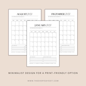 Minimalist 2023 Yearly Planner Printable Yearly Calendar - Etsy Australia