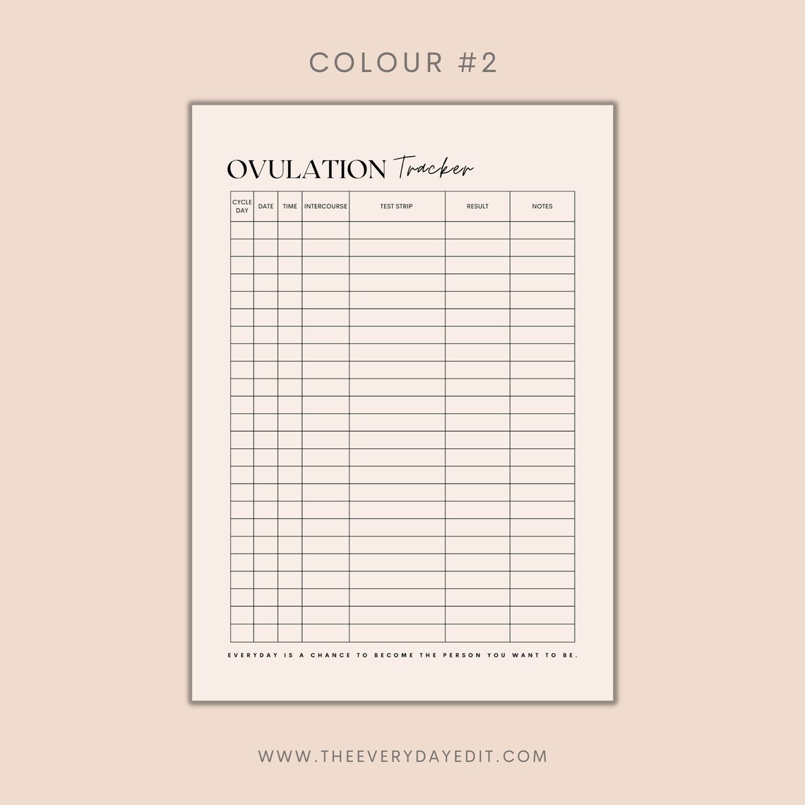 Ovulation Tracker Printable, Fertility Tracker, Fertility Planner, Body ...