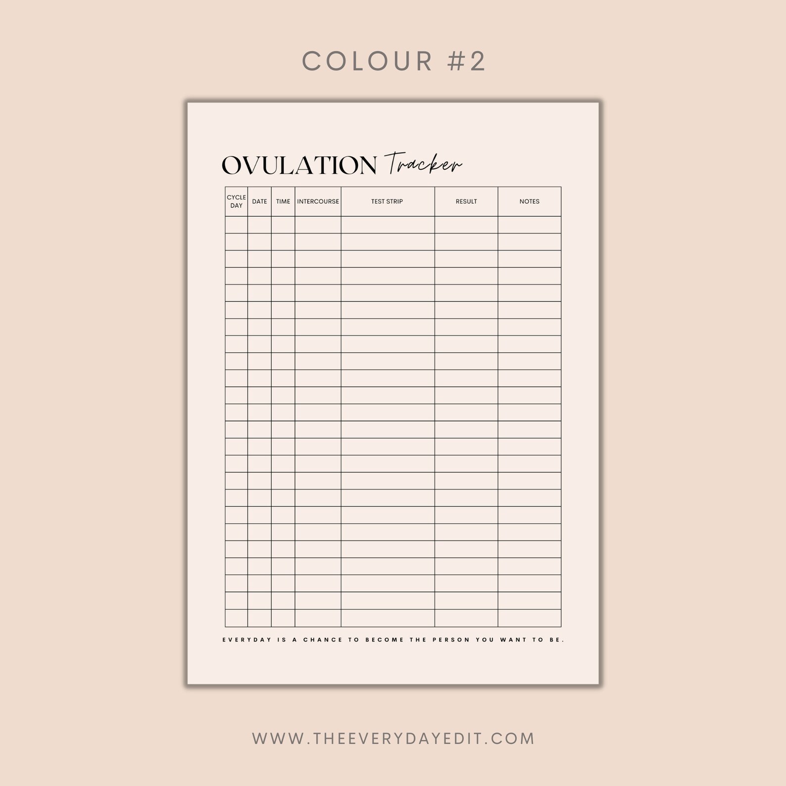 Ovulation Tracker Printable, Fertility Tracker, Fertility Planner, Body ...