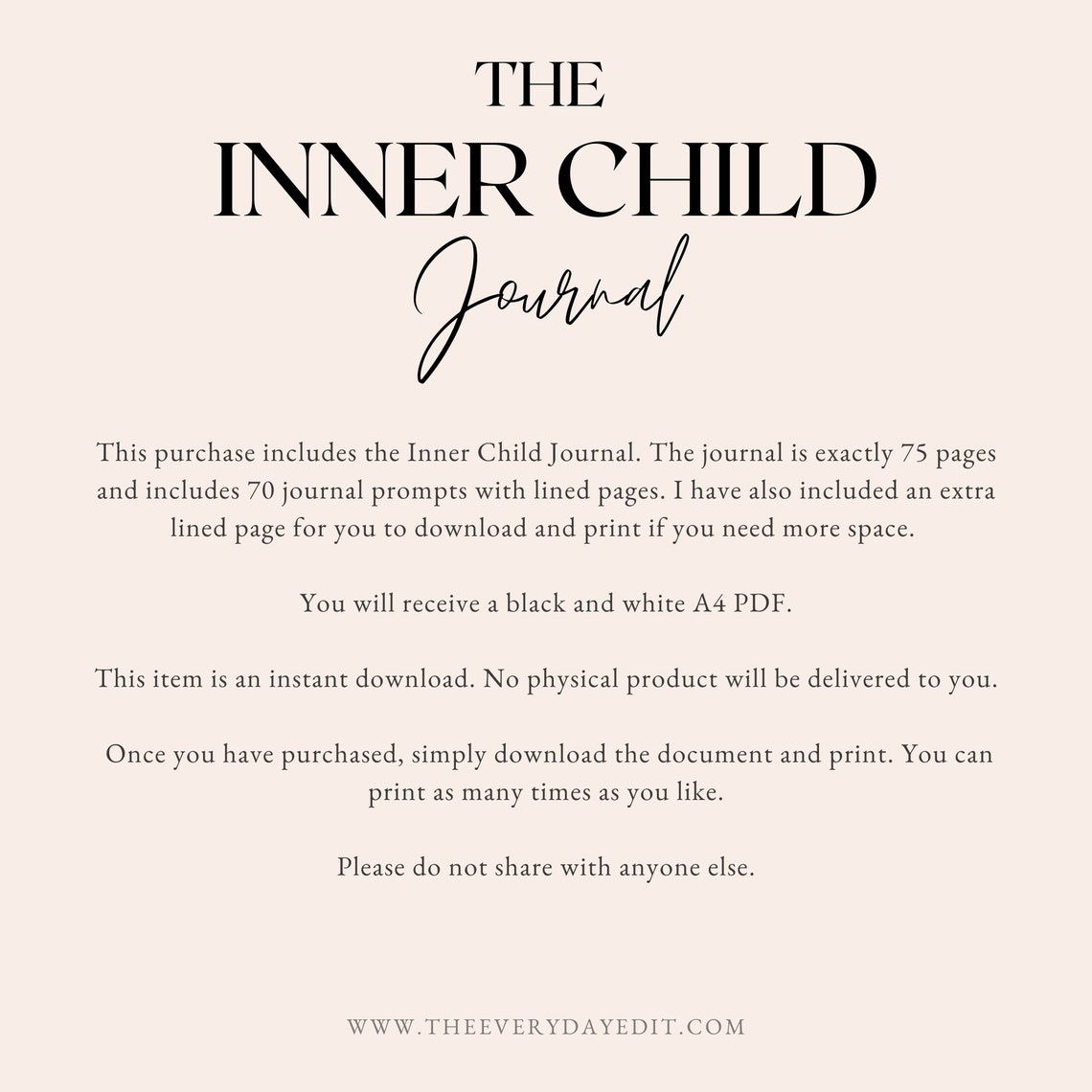 The Inner Child Journal Printable, Inner Child Journaling Prompts ...