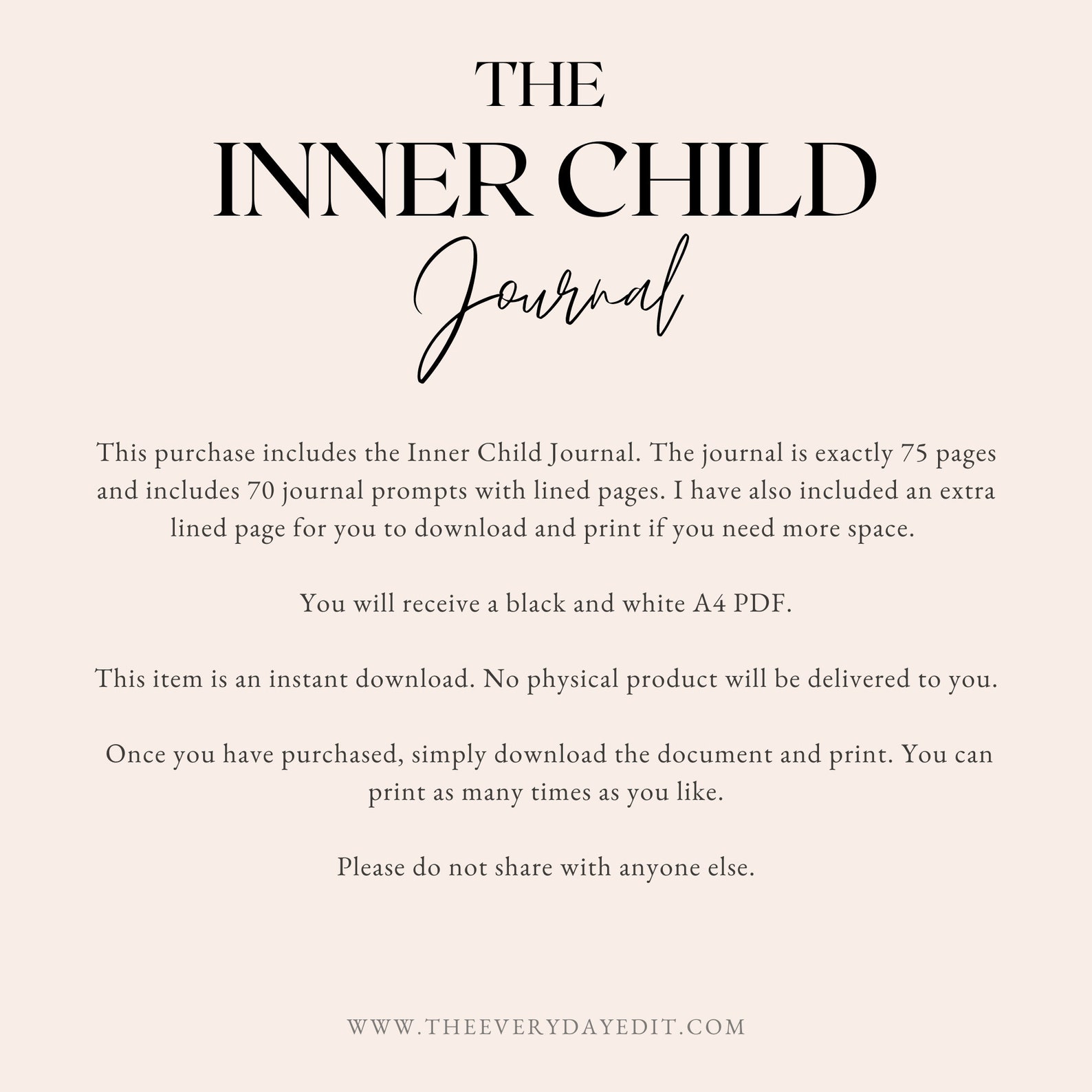 The Inner Child Journal Printable, Inner Child Journaling Prompts ...