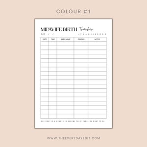 Midwife Birth Tracker Printable, Midwife Student Planner, Student ...