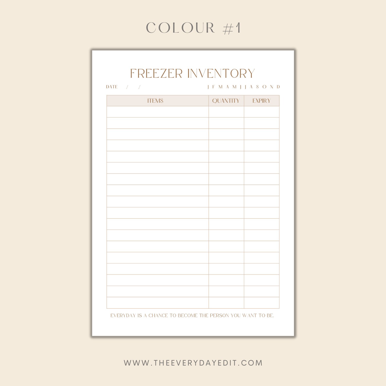 Kitchen Inventory Printable, Kitchen Food Inventory Tracker, Fridge ...
