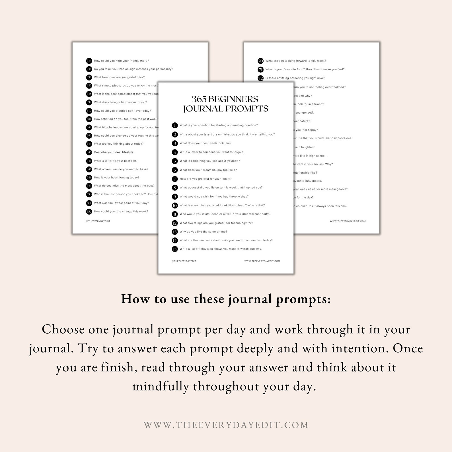 365 Journaling Prompts for Beginners Beginner Journal - Etsy Australia