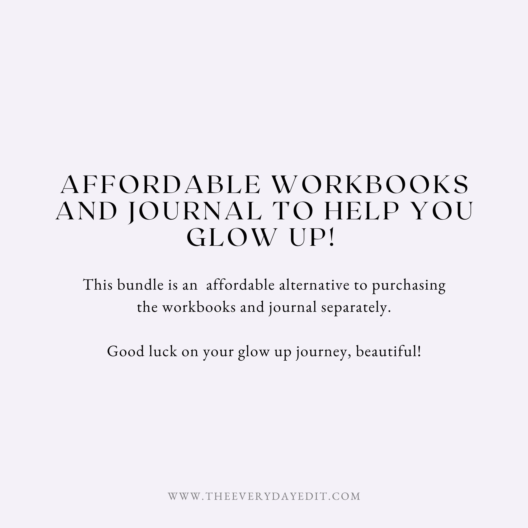 Ultimate Glow up Workbook Bundle, Glow up Journal Prompts, Goal Setting ...