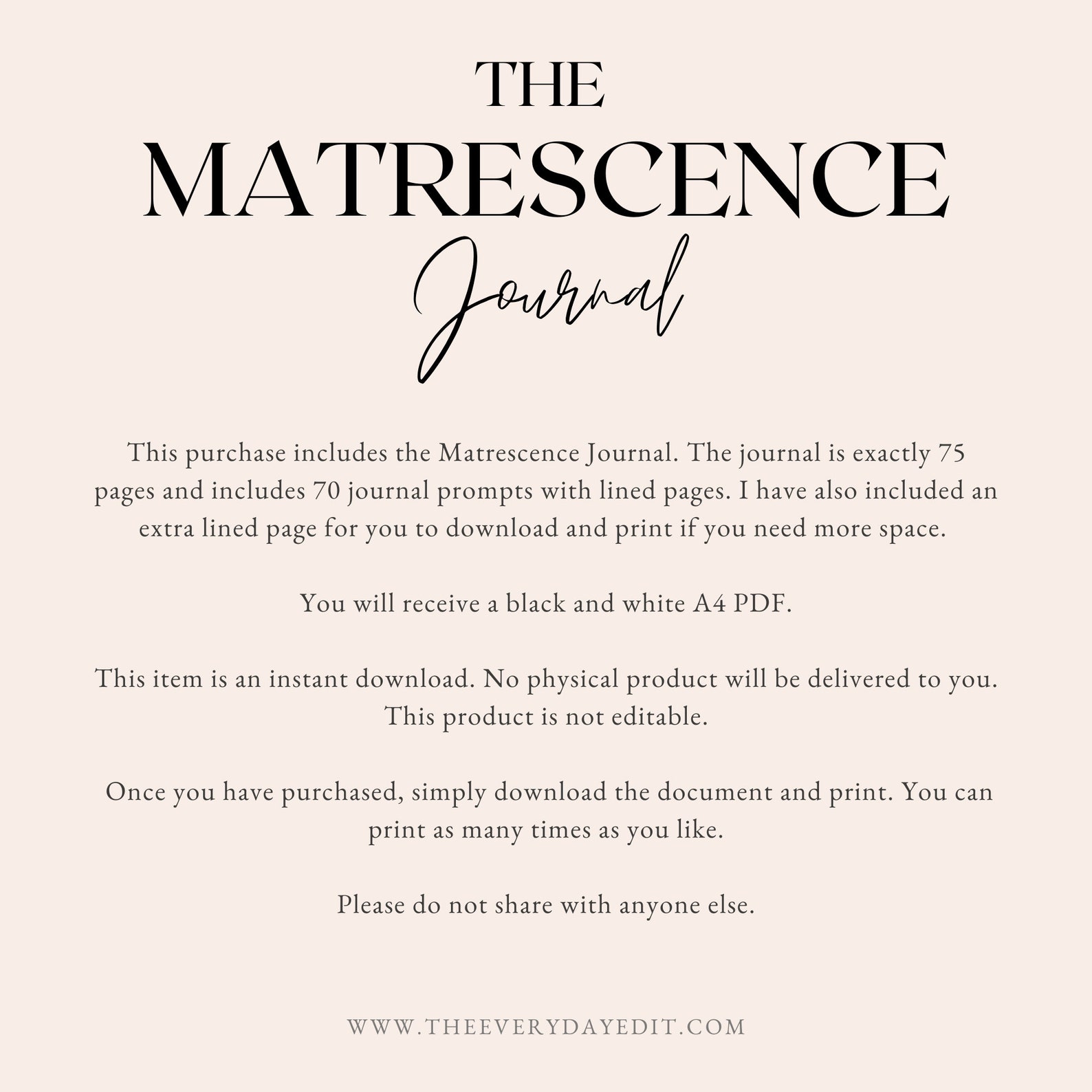 The Matrescence Journal Printable, Motherhood Journal Prompts ...