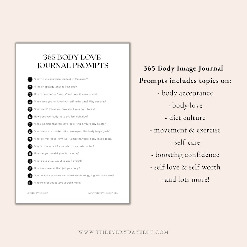 List of Journal Prompts Printable, Self Discovery Journal, Beginner ...